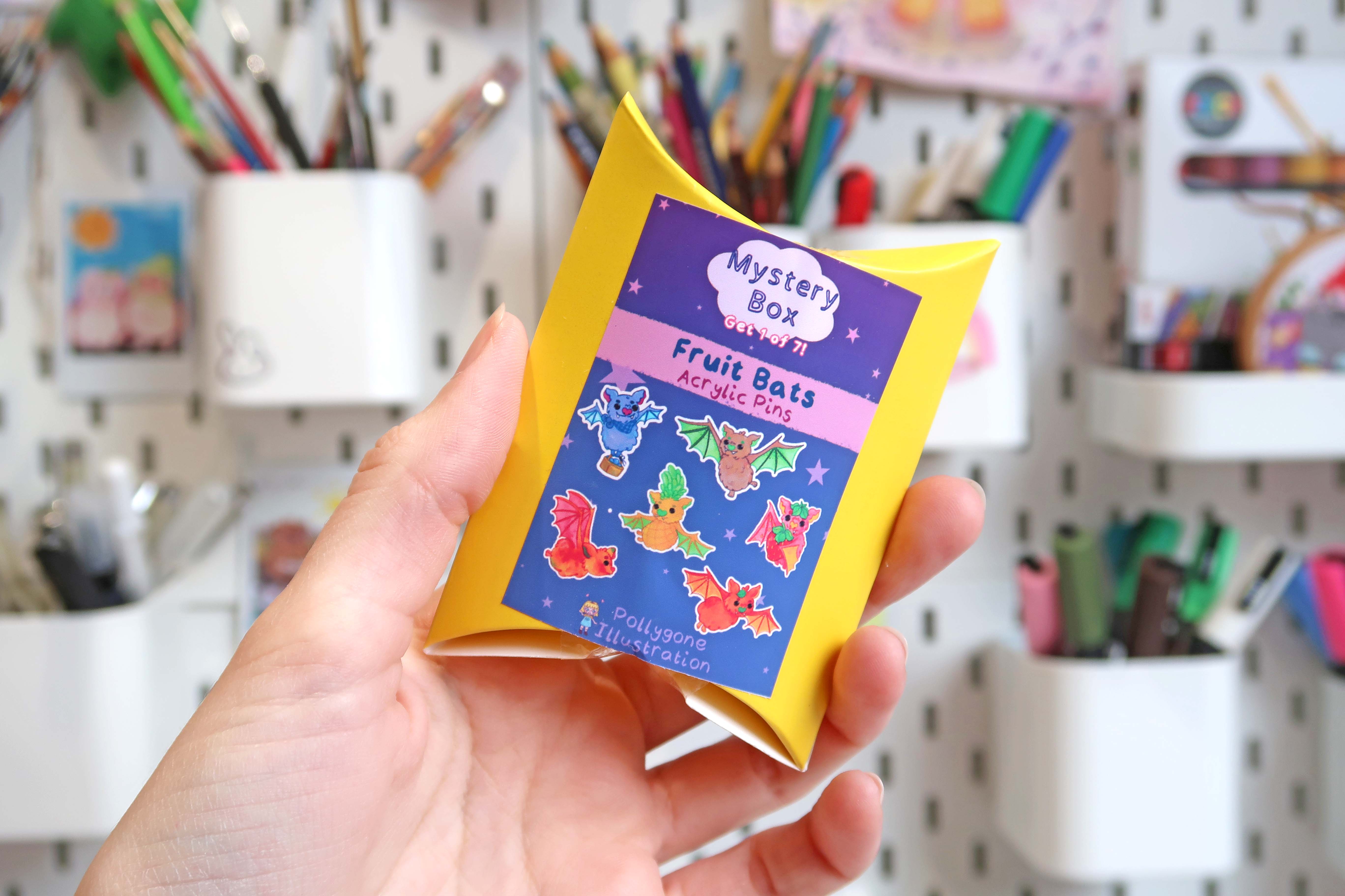 Fruit Bat Mystery Box Acrylic Pins Surprise – Pollygone