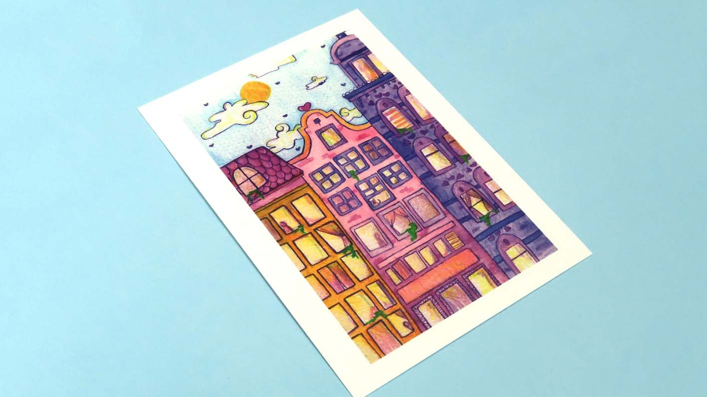 Amsterdam Postcard Print – Pollygone
