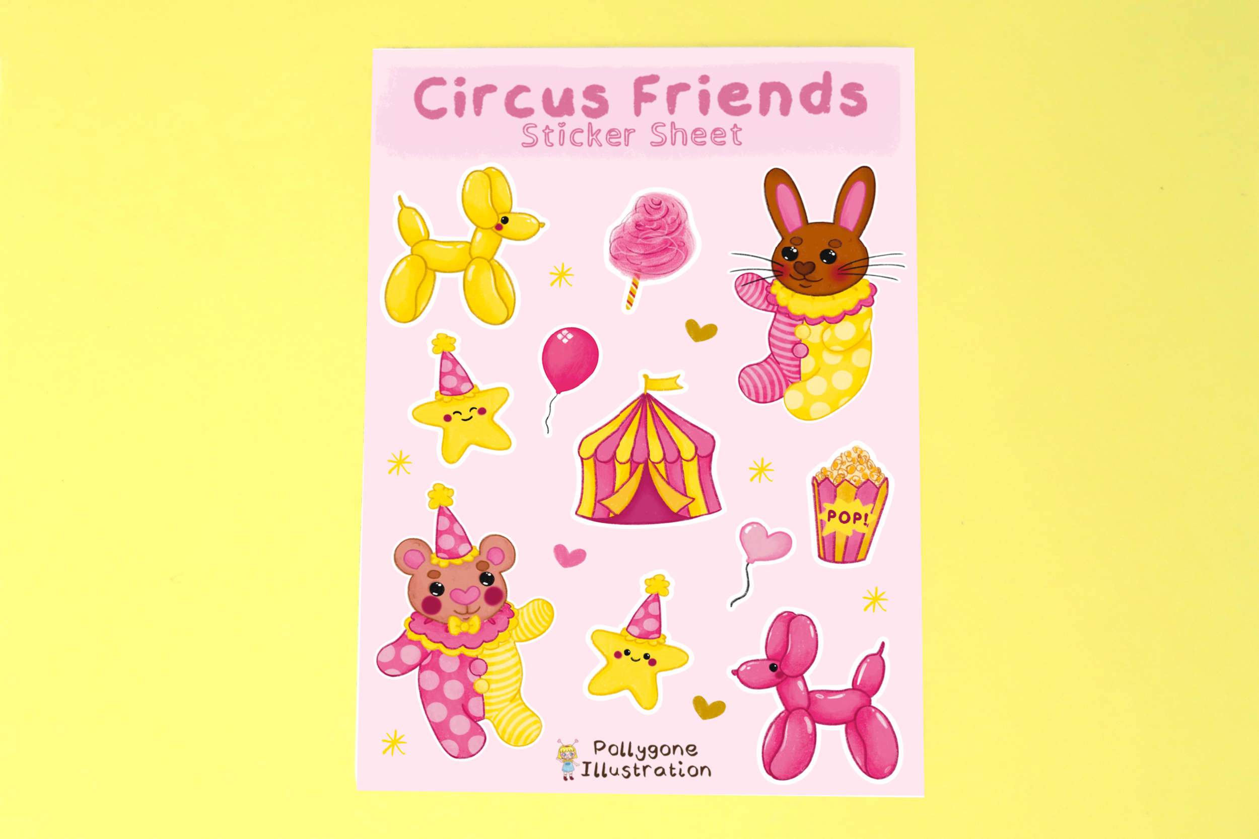 Circus Sticker Sheet – Pollygone